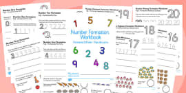 Number Formation Workbook (0-20) (teacher made) - Twinkl