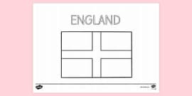 England Flag A4 Colouring Page (teacher made) - Twinkl