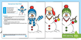 Snowman Cutting Activity | Twinkl Primary Resources - Twinkl