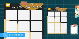 Happy New Year | My Goals (Teacher-Made) - Twinkl