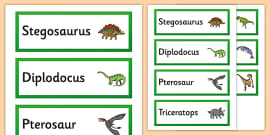Describing Dinosaurs Word Cards