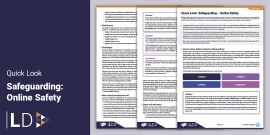 Safeguarding Signs Poster and Handout: Online Safety - SLT