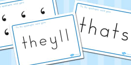 Pin the Apostrophe on the Word | Apostrophe Games - Twinkl