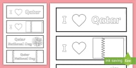National Symbols of Qatar Mindful Colouring Pages - Twinkl