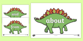 Dinosaur Memory Game High Frequency Words Flashcards