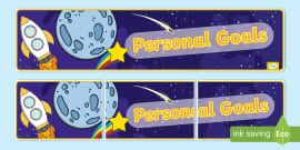 School Goals Display Pack (teacher made) - Twinkl