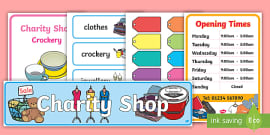 Charity Shops Role Play Labels (teacher made)