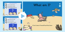 Ocean Animal Game | Under the Sea What Am I PowerPoint Game