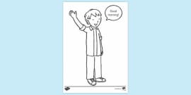 FREE! - Child Speaking at Meeting Colouring Sheet - Twinkl
