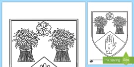 FREE! - County Fermanagh Crest Colouring Page (teacher made)