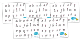 Lowercase Letter Writing Help Worksheet - Twinkl