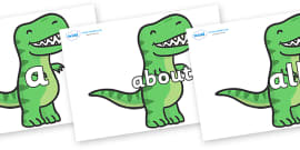FREE! - 100 High Frequency Words on Dinosaur Footprint