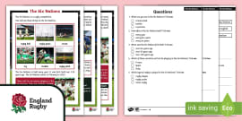 Six Nations Rugby Word Cards-Scottish (teacher made)