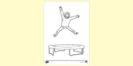 FREE! - Jumping Boy Colouring Sheet | Colouring Sheets