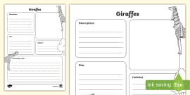 Giraffes Fact Files (teacher made)