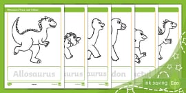 Dinosaur Themed Scissor Skills Worksheet / Worksheet Pack