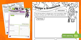 Design a Flying Broomstick Printable | Halloween Worksheet