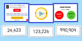 👉 Y5 DiM: Step 8 Partition Numbers to 1 000 000 Teaching Pack