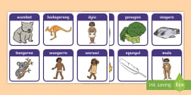 Noongar Aboriginal and English Language Flashcards