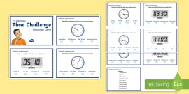 Time Word Problems Cards - Math Resource - Twinkl