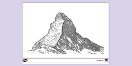 FREE! - Mountain Ridge Colouring Sheet (teacher made)
