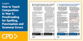 How to Teach Composition in Year 1: Checking That Writing Makes Sense