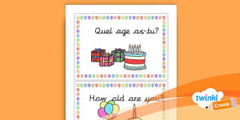 Quel age as-tu? - Twinkl