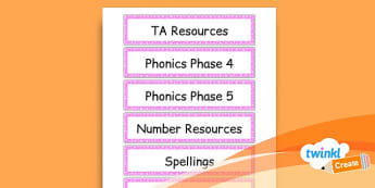 TA Draw Labels - Twinkl