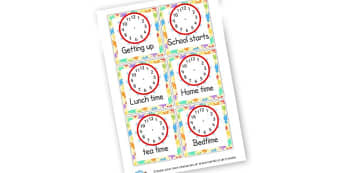 Sequence days of the week and times of the day including morning ...