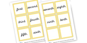 Ordinal Numbers | EYFS Resources | Twinkl - Twinkl