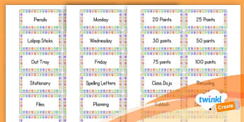 Classroom Labels - Twinkl