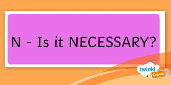 I.T THINK display NECESSARY - Twinkl