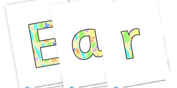 Display Lettering Early Years (EYFS), cut out, letters, display