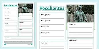 Pocahontas Resources | twinkl.co.uk