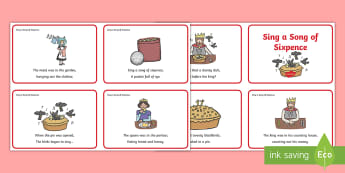 Sing a Song of Sixpence Primary Resources, nursery rhyme, story
