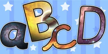 Space Display Letters | twinkl.ca