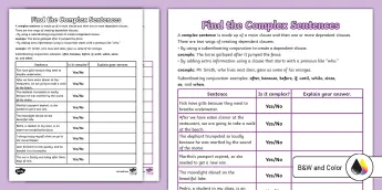 Complex Sentences | twinkl.com