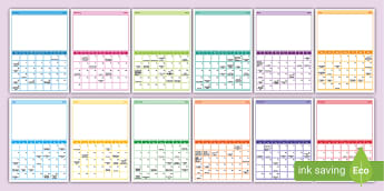School Calendars | Australian Calendar Templates - Twinkl