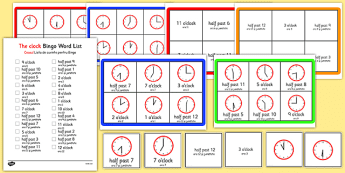 O'Clock Bingos | twinkl.com.au