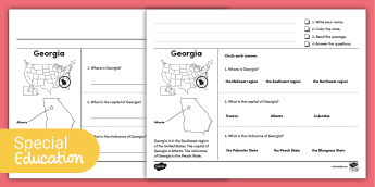 50 States Worksheets | twinkl.com