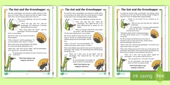 The Ant and The Grasshopper - Aesop's Fables