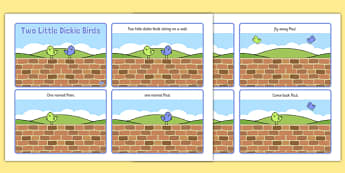 Two Little Dickie Bird Nursery Rhyme Resources | Twinkl