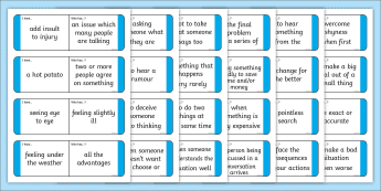 English Idioms | twinkl.co.uk