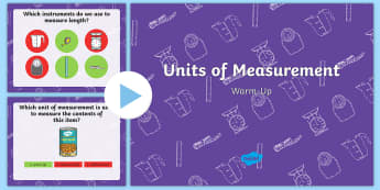 Choose appropriate metric units when measuring the length, mass and ...