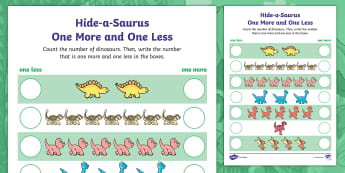 Hide-a-Saurus story book and accompanying activities.