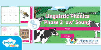 'ow' Sound Phase 2 - Stage 5/6 Phonics - Linguistic Phonics - Resources