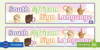 South African Sign Language (SASL) Resources Teacher Tools