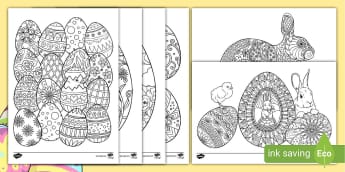 Easter Colouring Activities - Twinkl