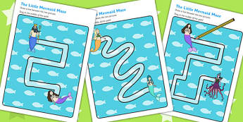 Activities, Games and Worksheets - The Little Mermaid