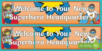 Superheroes Display Banners | twinkl.co.uk